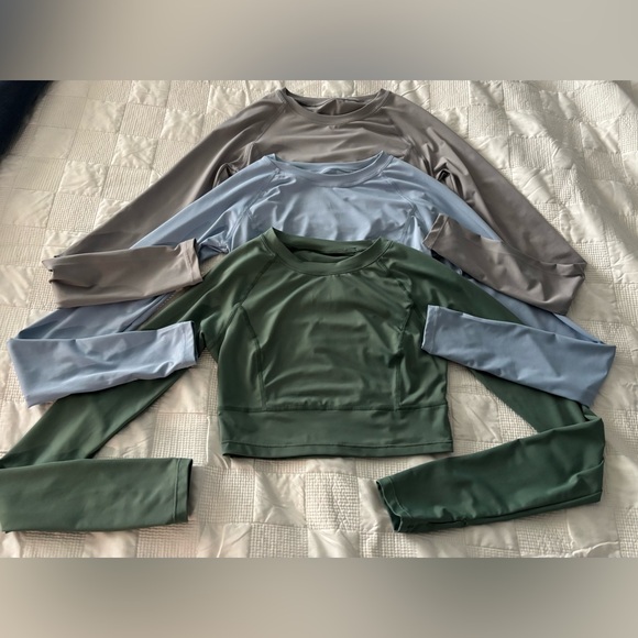 HALARA | Tops | Set Of 3 Long Sleeve Halara Crop Tops | Poshmark